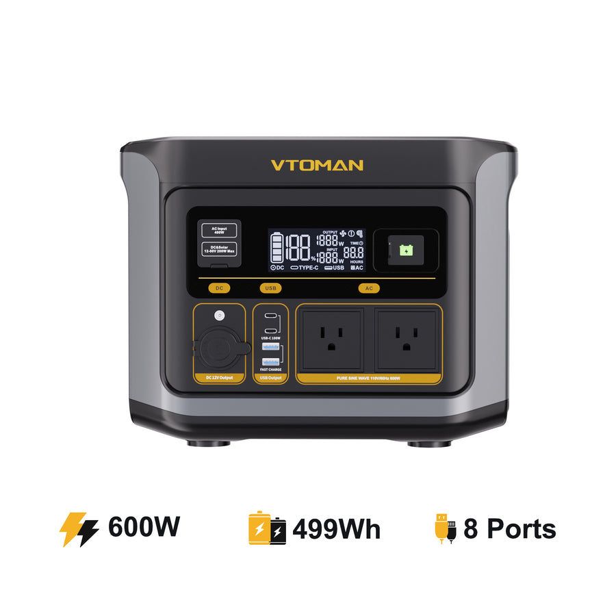 600w Power Station | 600 Watt Solar Generator | Vtoman – VTOMAN