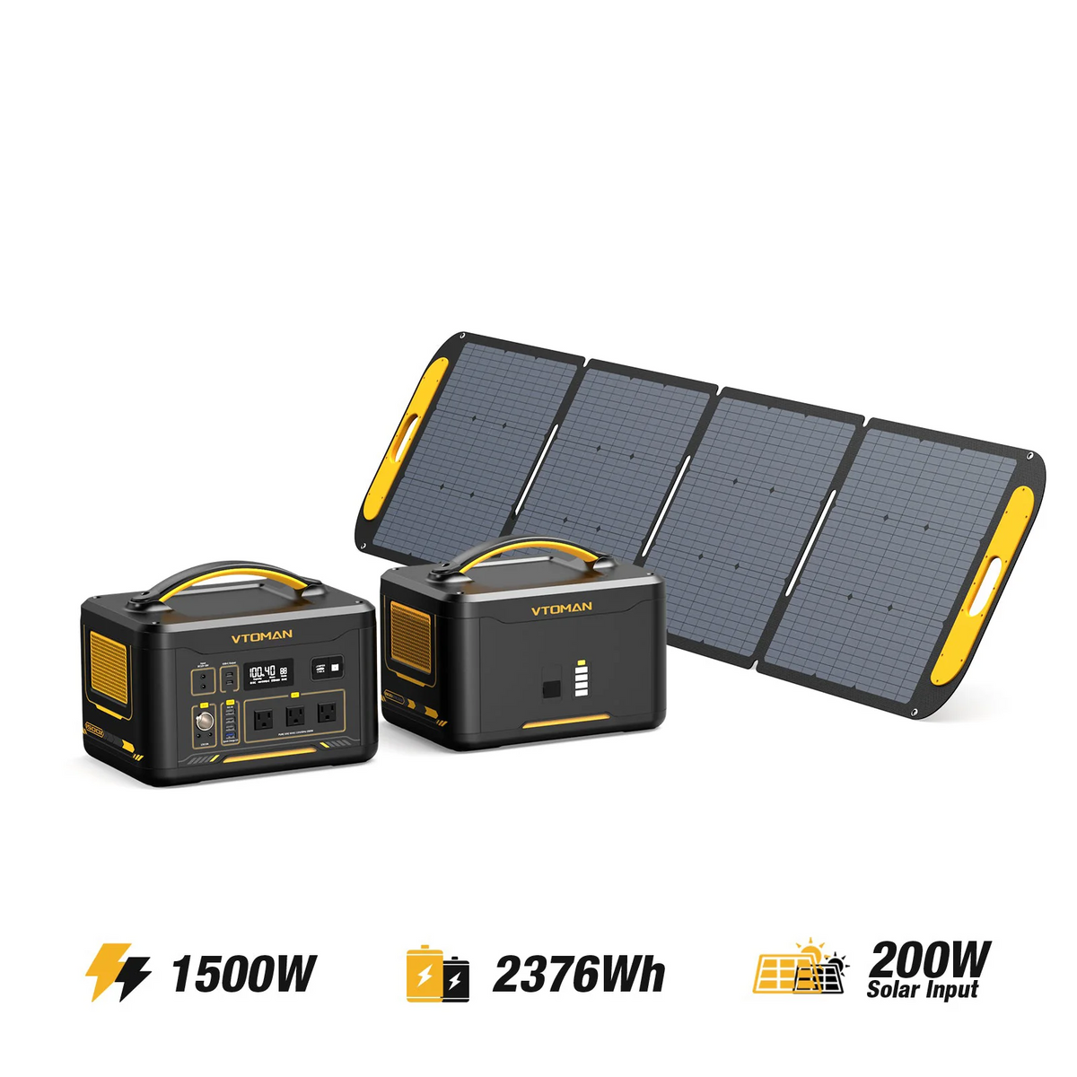 VTOMAN Jump 1500W/2376Wh with 200W Solar Panel